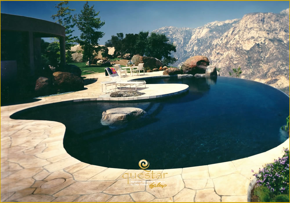 1990s Gallery of International Vanishing Edge Pool Designer Skip Phillips