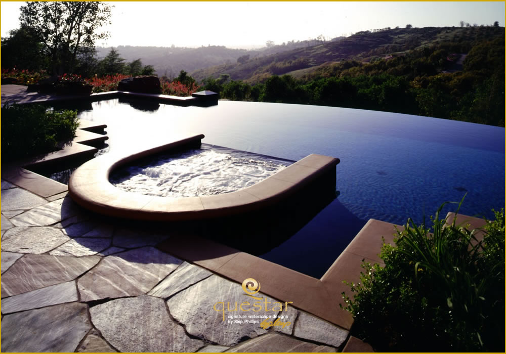 1990s Gallery of International Vanishing Edge Pool Designer Skip Phillips