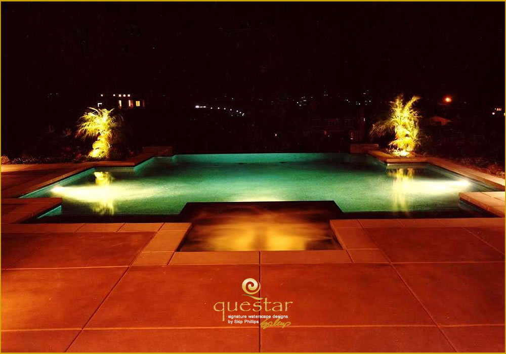 1990s Gallery of International Vanishing Edge Pool Designer Skip Phillips