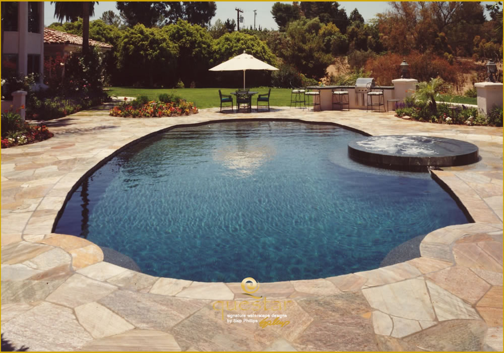 1990s Gallery of International Vanishing Edge Pool Designer Skip Phillips