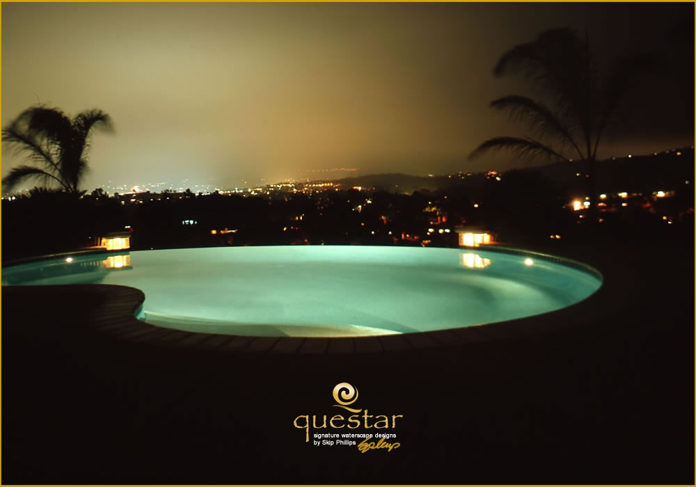 1990s Gallery of International Vanishing Edge Pool Designer Skip Phillips