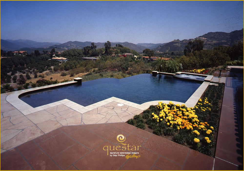 1990s Gallery of International Vanishing Edge Pool Designer Skip Phillips