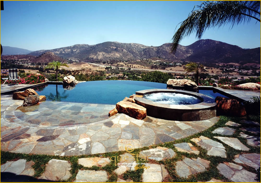 1990s Gallery of International Vanishing Edge Pool Designer Skip Phillips