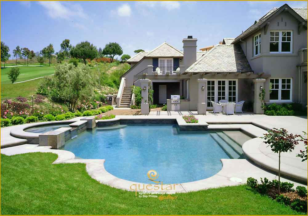 1990s Gallery of International Vanishing Edge Pool Designer Skip Phillips