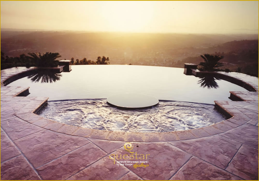 1990s Gallery of International Vanishing Edge Pool Designer Skip Phillips