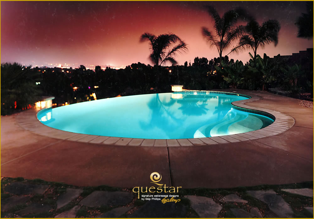 1990s Gallery of International Vanishing Edge Pool Designer Skip Phillips