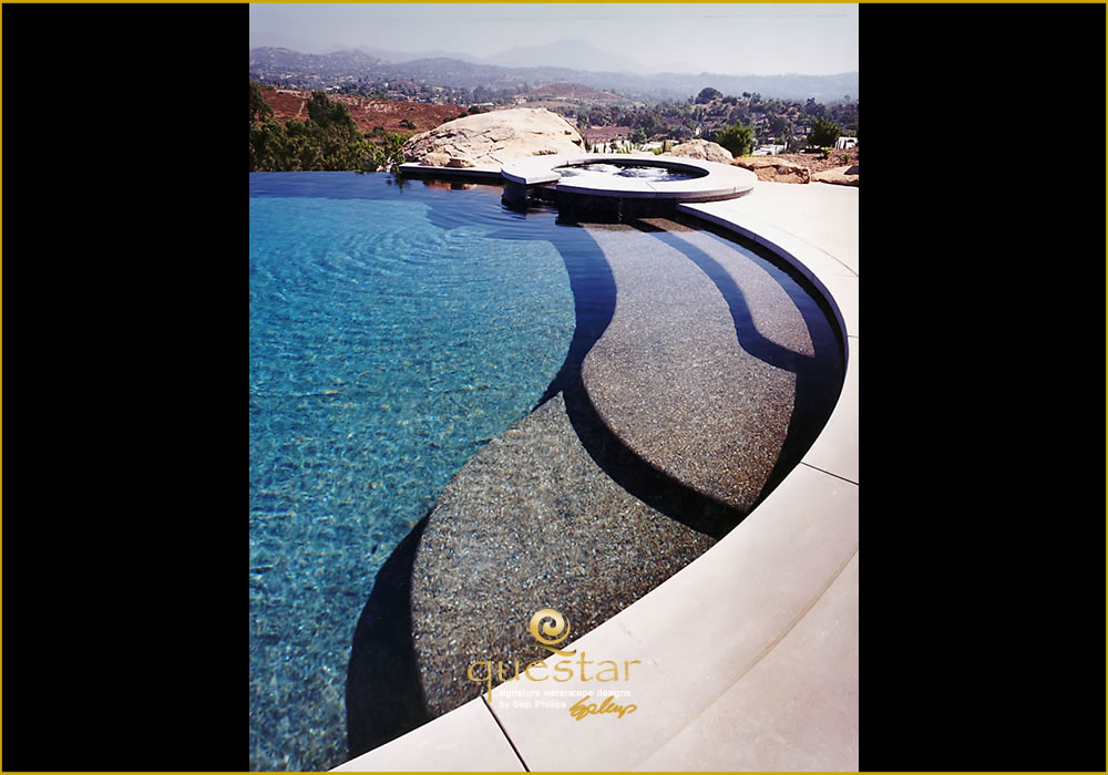1990s Gallery of International Vanishing Edge Pool Designer Skip Phillips