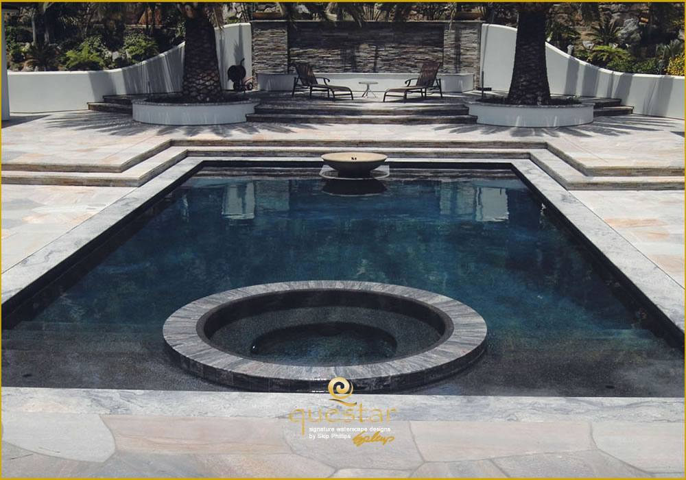 1990s Gallery of International Vanishing Edge Pool Designer Skip Phillips