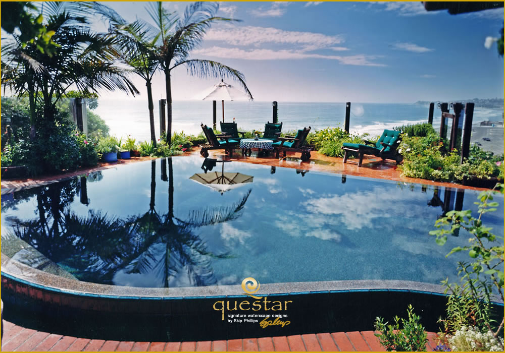 1990s Gallery of International Vanishing Edge Pool Designer Skip Phillips