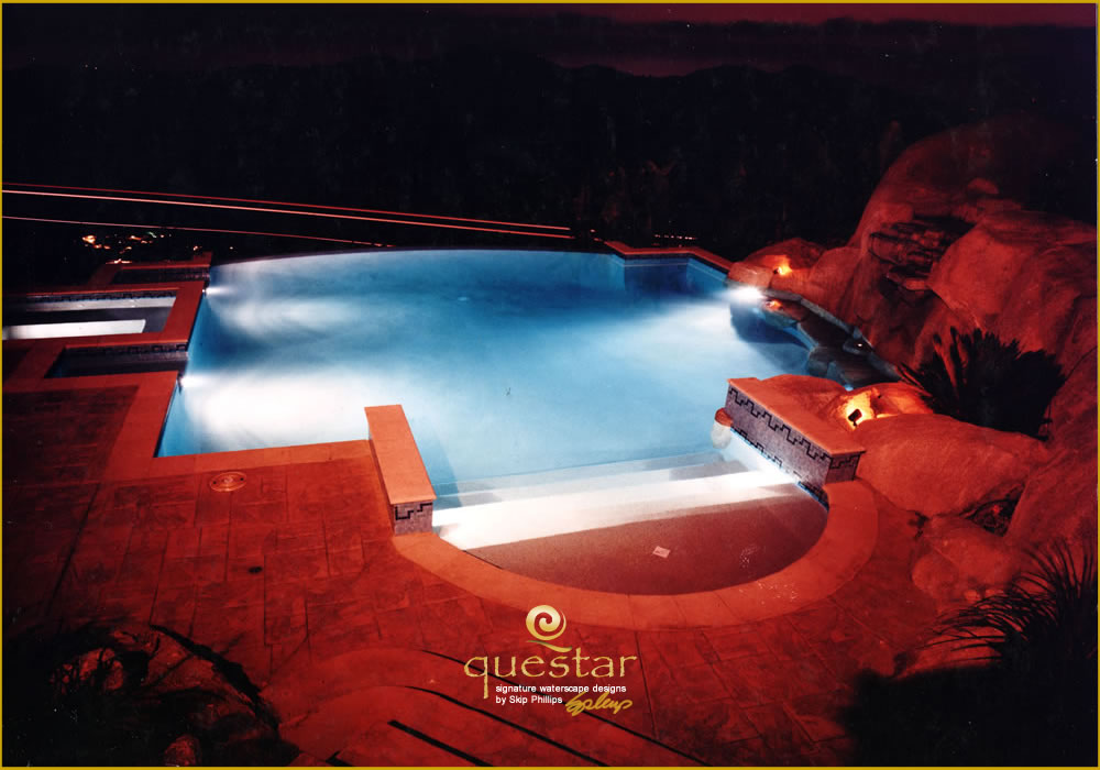 1990s Gallery of International Vanishing Edge Pool Designer Skip Phillips