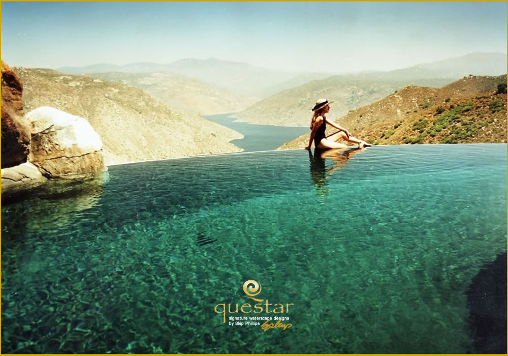 1990s Gallery of International Vanishing Edge Pool Designer Skip Phillips