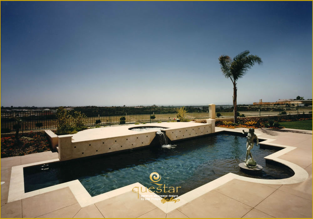 1990s Gallery of International Vanishing Edge Pool Designer Skip Phillips