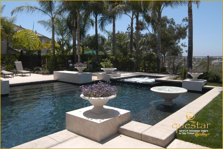 1990s Gallery of International Vanishing Edge Pool Designer Skip Phillips