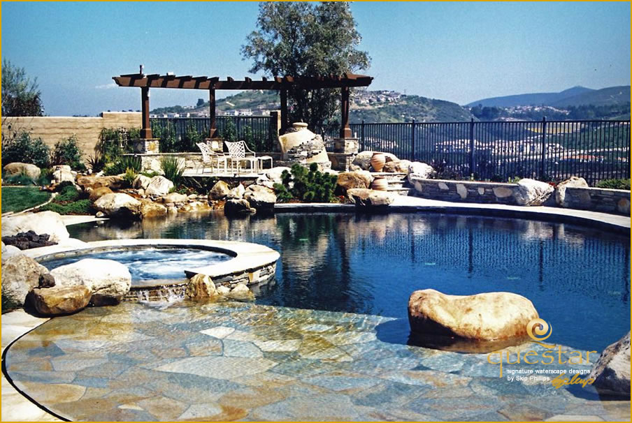 1990s Gallery of International Vanishing Edge Pool Designer Skip Phillips